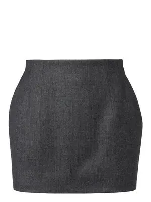 Wardrobe.NYC Wool Mini Skirt - Grey