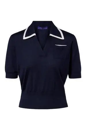 Ralph Lauren Cashmere Polo Sweater - Blue