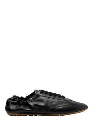 Saint Laurent Lewis Leather Sneakers - Black