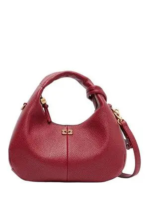 GANNI Mini Top-handle Bag - Red