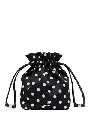 GANNI Polka-dot Pouch - Black