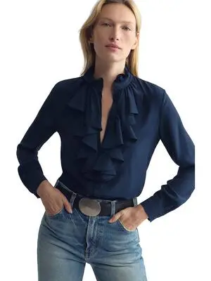 NILI LOTAN Lily Silk Blouse Stylefabric-4