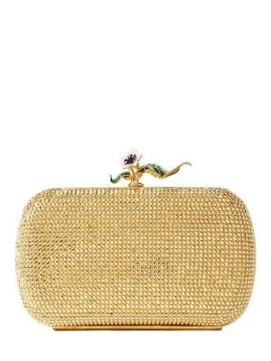 Bottega Veneta Knot-embellished Metallic Leather Clutch - Gold