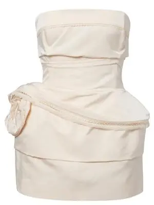 Magda Butrym Cotton And Silk Corset Dress White
