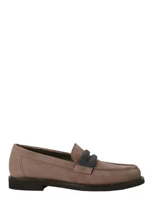 Brunello Cucinelli Suede Penny Loafers - Brown