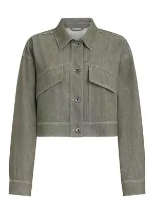Brunello Cucinelli Buttoned Cotton Jacket - Green