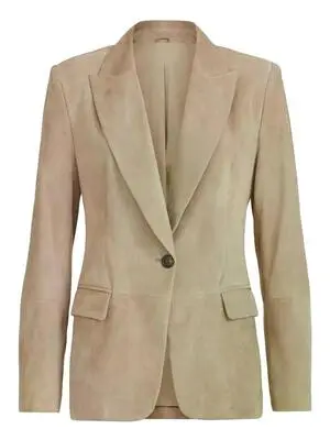 BRUNELLO CUCINELLI Monili-Detail Suede Blazer