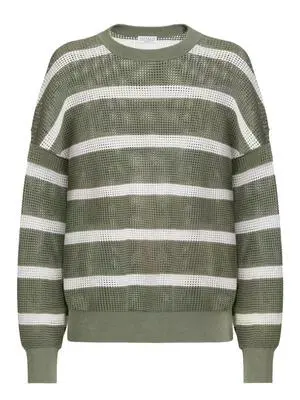 Brunello Cucinelli Striped Sweater - Green