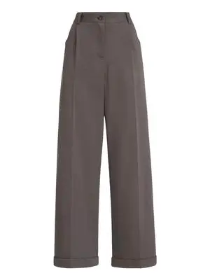 Brunello Cucinelli Buttoned Palazzo Pants - Brown