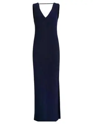 Brunello Cucinelli Ribbed-knit Maxi Dress - Blue