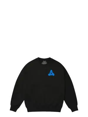PALACE Graphic Print Crew-neck Sweatshirt - Black