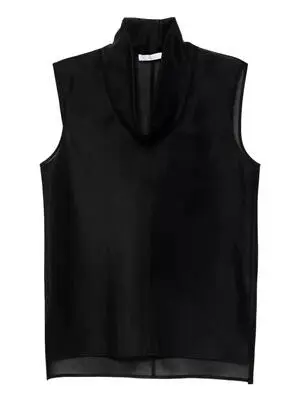 Helmut Lang Bias-cut Cowl-neck Top - Black