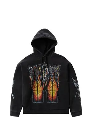 WHO DECIDES WAR BY EV BRAVADO Ember Chapel Hooded Pullover - Black