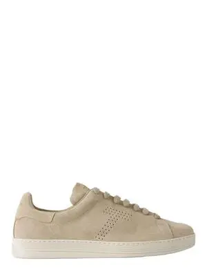 TOM FORD Warwick Perforated Suede Sneakers Tan