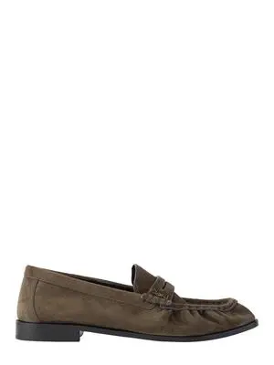Saint Laurent Le Loafer Monogram Loafers - Gray