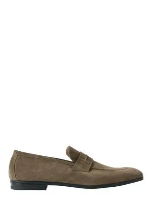 TOM FORD Suede Penny Loafers Camel