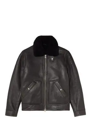 Nn07 Atkinson 8173 Shearling Bomber Jacket - Black