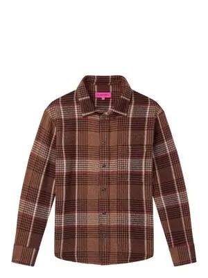 THE ELDER STATESMAN Checked Cashmere Shirt - Brown