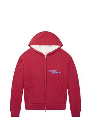 CHERRY LOS ANGELES Logo-print Zip-up Hoodie - Red
