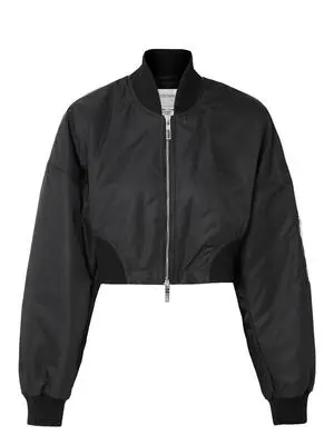Sportmax Cropped Shell Bomber Jacket - Black