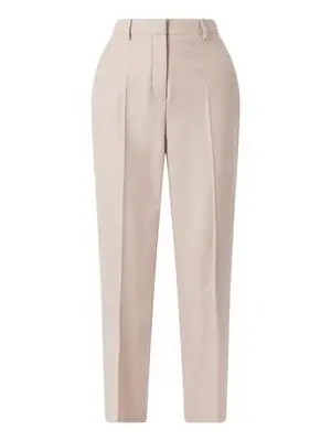 Loro Piana Dermot Cropped Wool And Cashmere-blend Flannel Pants - Neutrals