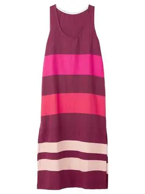 LEMLEM Lilian Striped Cotton Midi Dress - Pink