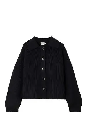 DEIJI STUDIOS Stud Recycled Ribbed-Knit Cardigan
