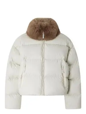 Balenciaga Plush-trimmed Padded Quilted Shell Down Jacket - White
