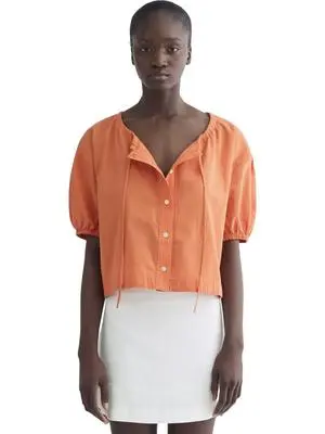 Everlane Gauze Button-up - Soft Orange