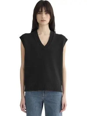Everlane Boxy Sweater Vest - Black