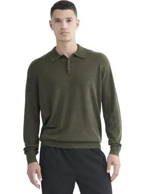 Everlane Ultrasoft Polo Sweater - Heather Beech