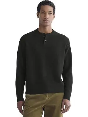 Everlane Wool Cashmere Henley Sweater - Black