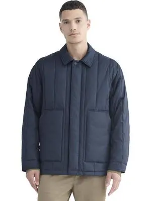 Everlane Renew Vertical-quilted Jacket - Navy