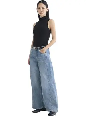 Everlane Paneled Ultra Wide-leg Jean - Tungsten Scratch