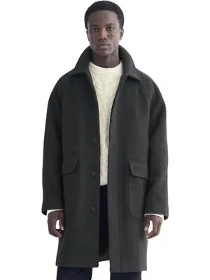 Everlane ReWool Car Coat Heather Charcoal
