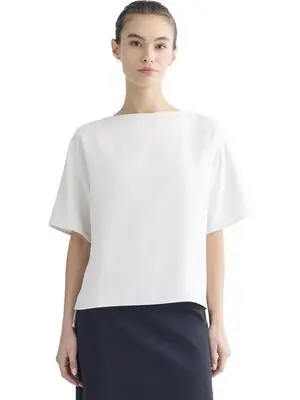 Everlane Drapey Crepe Top - Birch