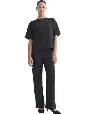 Everlane Drapey Crepe Pant - Black