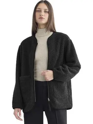 Everlane Reversible Teddy Jacket - Black