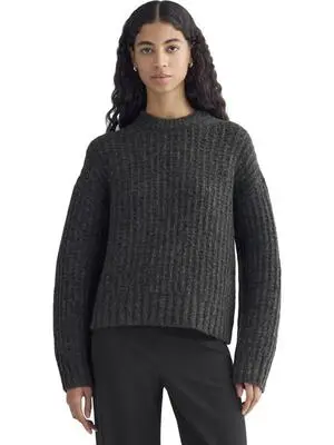 Everlane Waffle Sweater - Heathered Soot