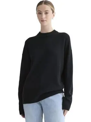 Everlane Cashmere Boyfriend Sweater - Black