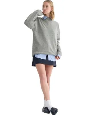 Everlane Cashmere Boyfriend Sweater - Husky Gray