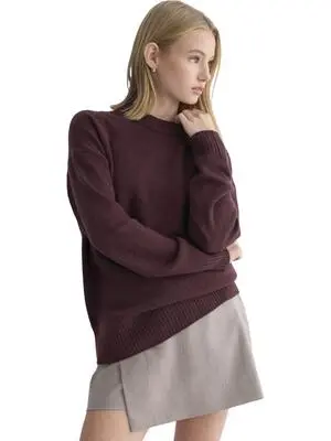 Everlane Cashmere Boyfriend Sweater - Wine