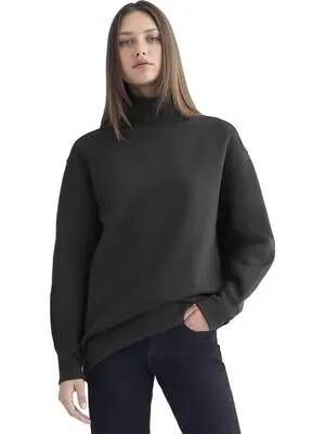Everlane Luxe Fleece Turtleneck Black