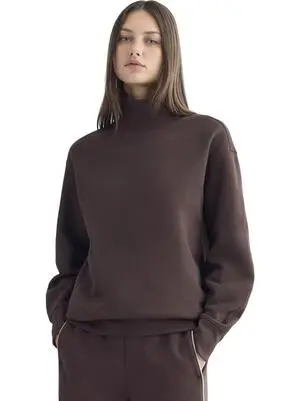 Everlane Luxe Fleece Turtleneck Dark Chocolate