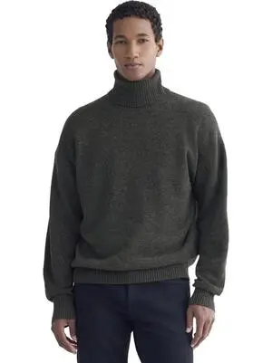 Everlane Luxe Merino Relaxed Turtleneck Sweater - Heathered Black