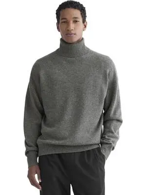 Everlane Luxe Merino Relaxed Turtleneck Sweater - Heathered Charcoal