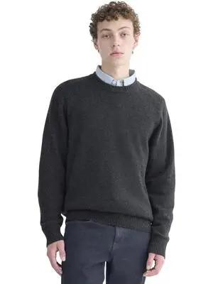 Everlane Midweight Cashmere Crew Neck Sweater - Heathered Black