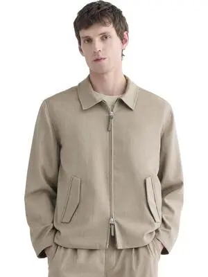 Everlane Tailored Zip Jacket - Light Taupe