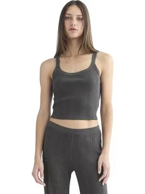 Everlane Lounge Rib Tank Top - Heathered Soot