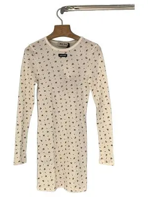 Miu Miu Floral Tshirt Dress - White